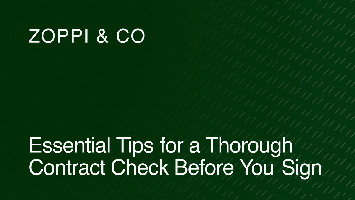 Essential Tips for a Thorough Contract Check Before You Sign