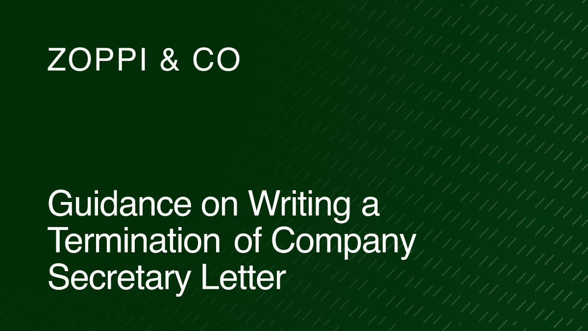 Guidance on Writing a Termination of Company Secretary Letter